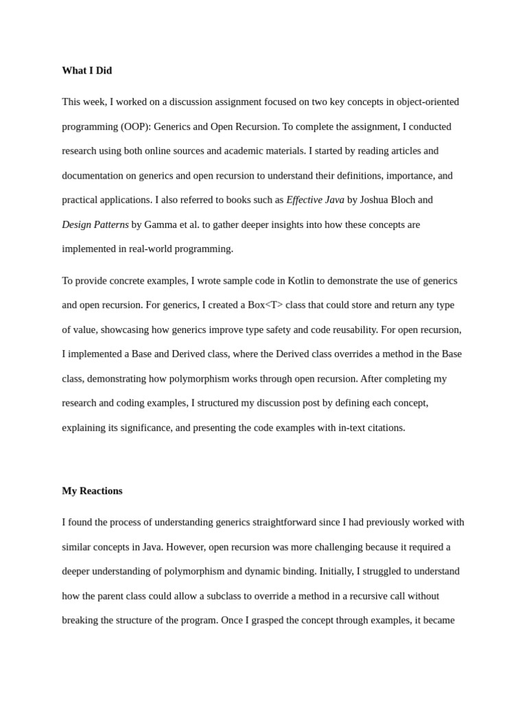 CS 4402-01 Learning Journal Unit 6 | PDF | Object Oriented Programming | Inheritance (Object ...