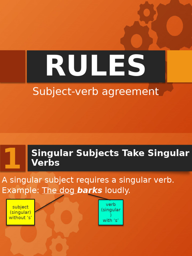 Subject-Verb Agreement Rules Guide | PDF | Grammatical Number | Plural