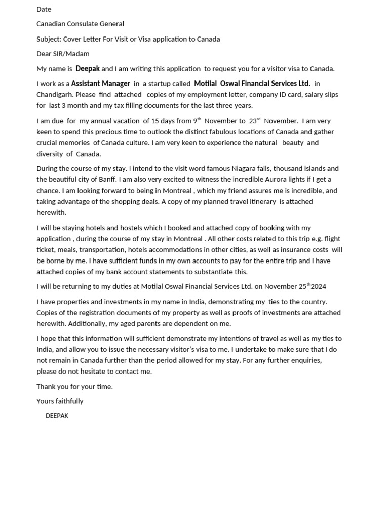 Deepak Covering Letter | PDF