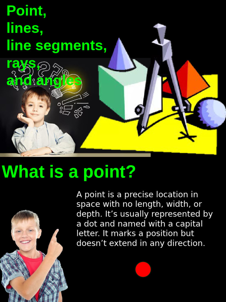 Point, Lines, Line Segments, Rays and Angles | PDF | Perpendicular | Euclid