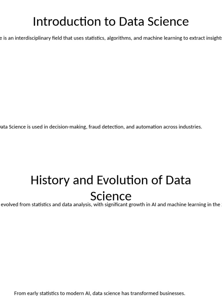 Data Science Presentation Final | PDF | Data Science | Machine Learning