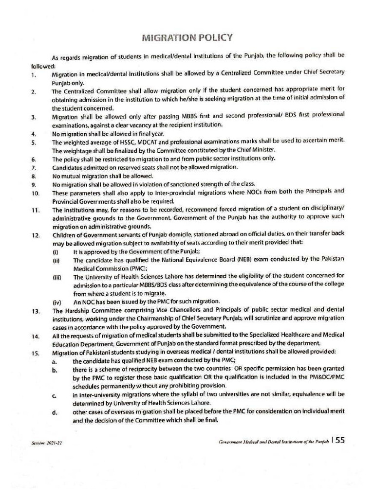 Migration Policy | PDF