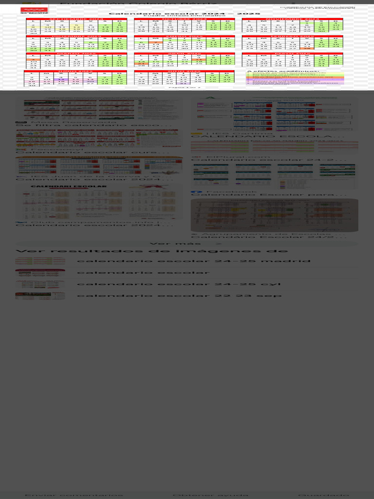 Calendario Escolar 24-25 - Buscar Con Google | PDF