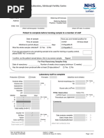 Specimen Log Sheet | PDF