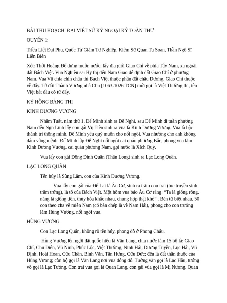 Bài Thu Ho CH | PDF