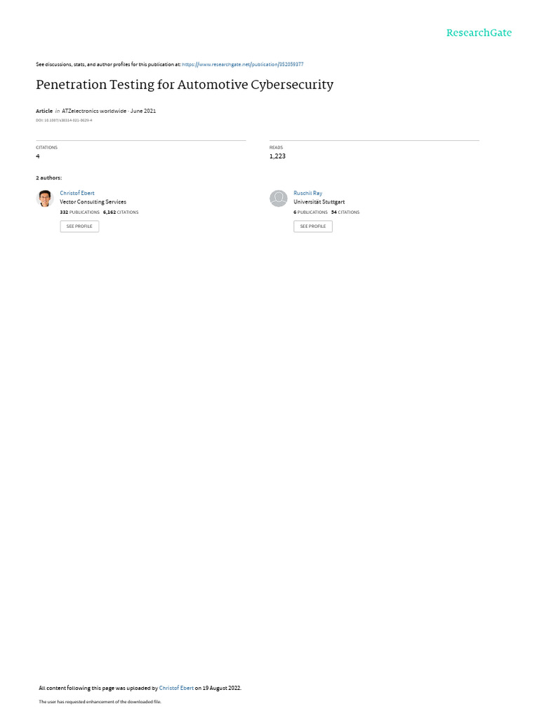 Grey-Box Pen Testing for Automotive Cybersecurity | PDF | Security ...