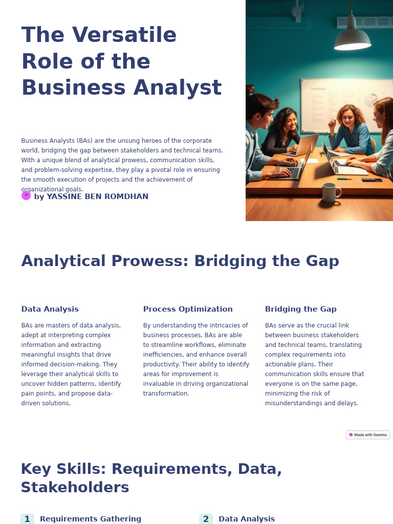 The Versatile Role of The Business Analyst | PDF | Mentorship ...