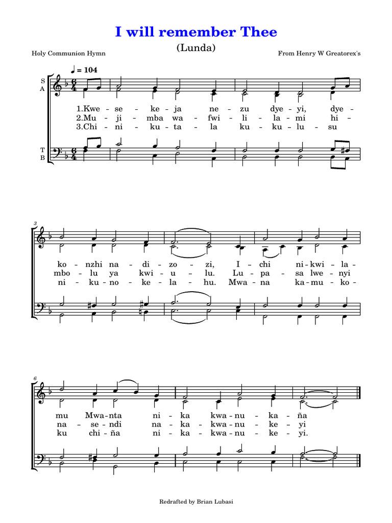 I Will Remember Thee | PDF