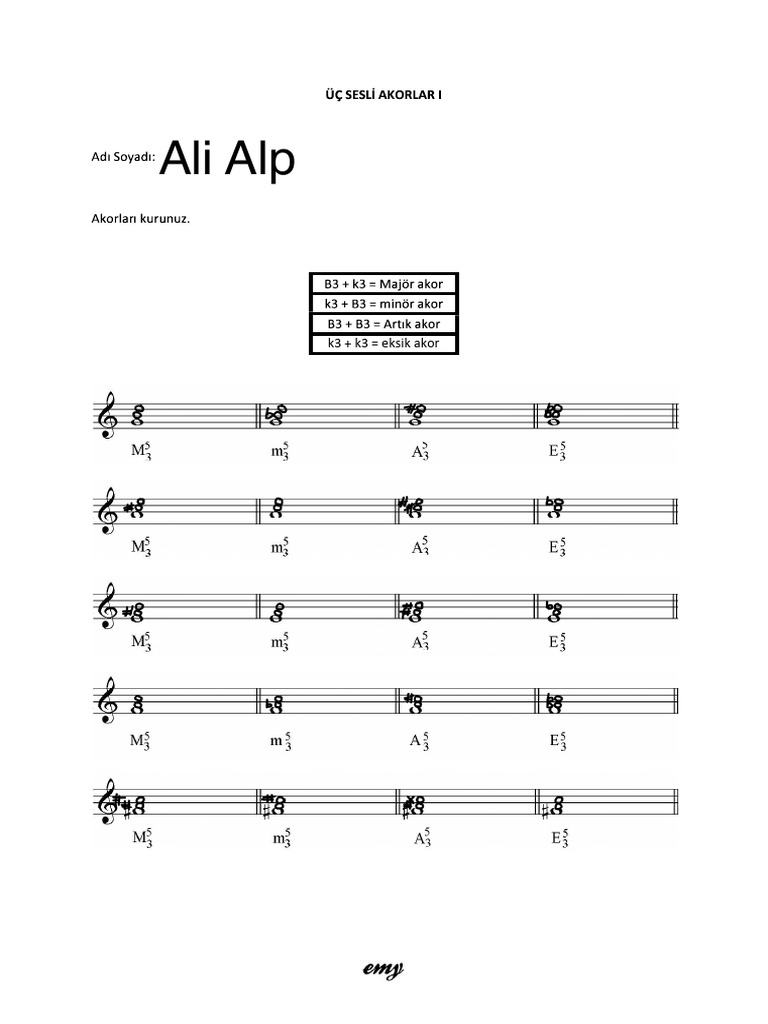 Akorlar I Ödev | PDF