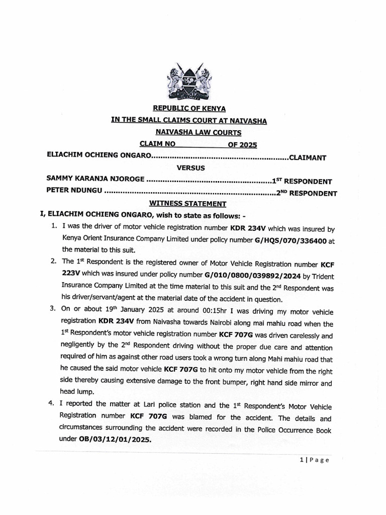 Witness Statement | PDF