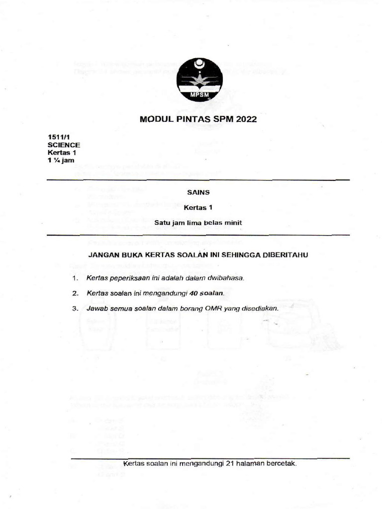 2022_ SPM Trial_ QP_ Pahang | PDF