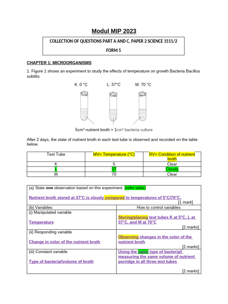 MIP 2023 English Version - F5 | PDF | Experiment | Chemistry