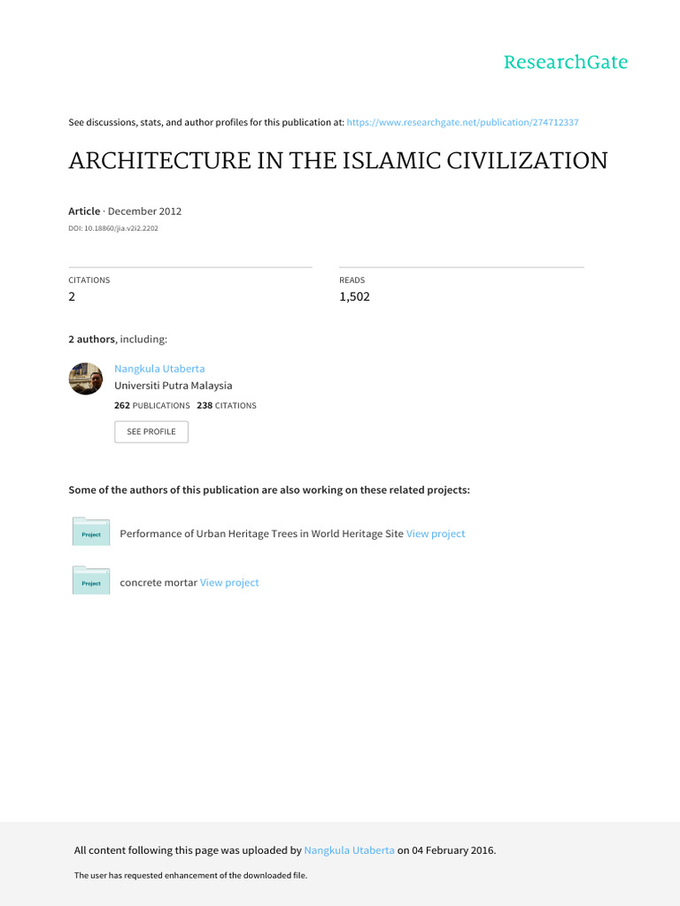 Architecture in The Islamic Civilization | PDF | Mosque | Baghdad