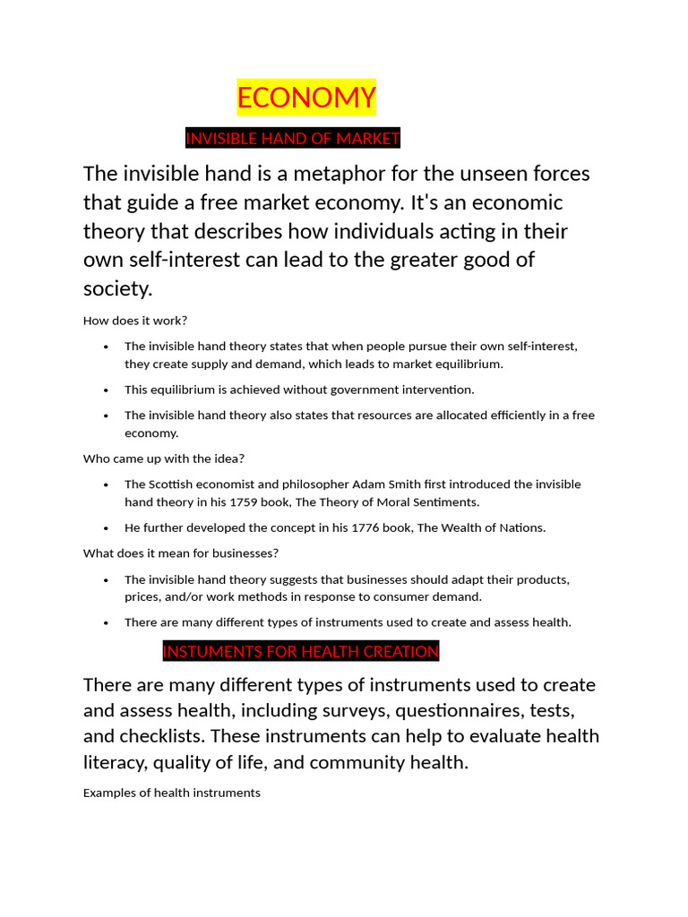 Economy 1 | PDF | Supply (Economics) | Supply And Demand