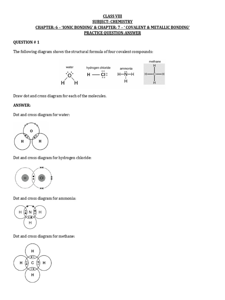 Chapter # 6 - 'Ionic Bonding' & Chapter # 7 - 'Covalent and Metallic ...