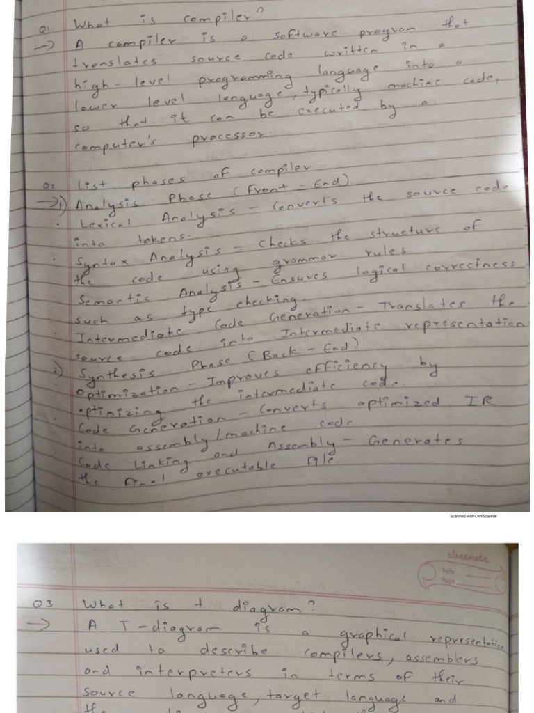 Compiler Construction Assignment 1 | PDF