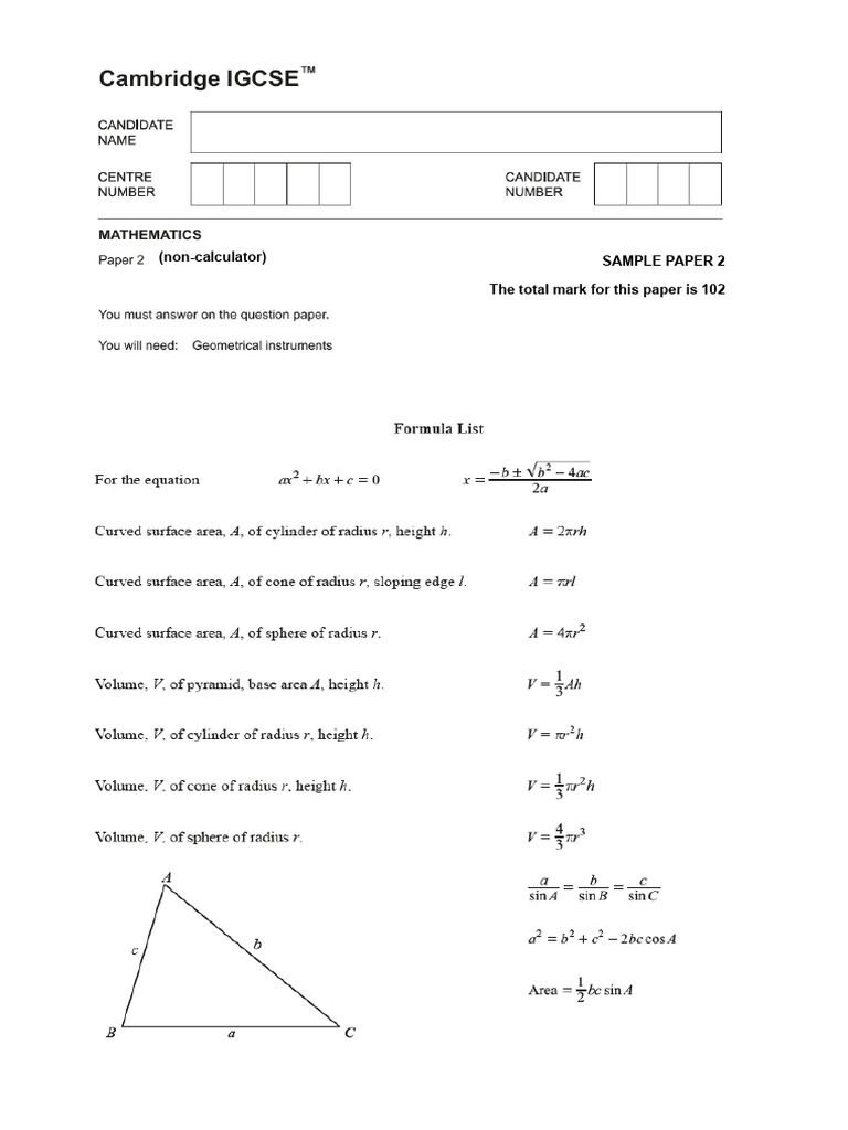SAMPLE PAPER 22 | PDF
