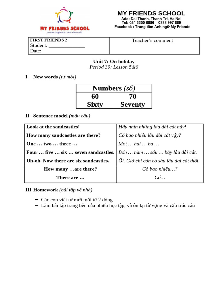Unit 7-Lesson 5+6 | PDF