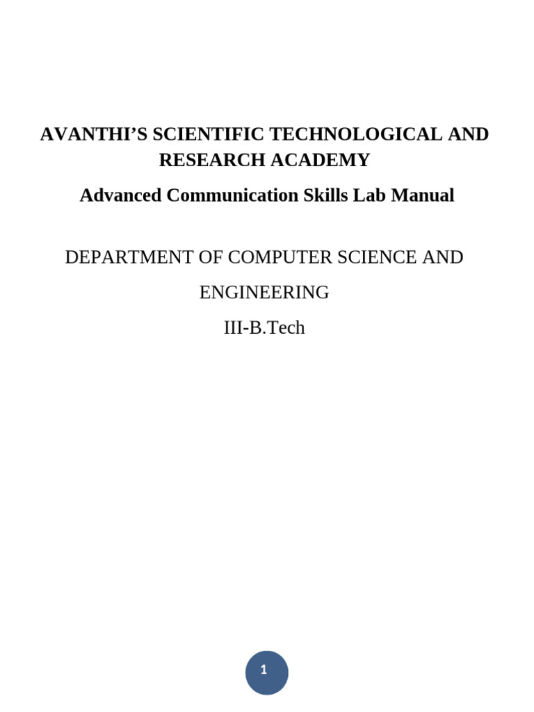 Aecs Lab Manual (1) | PDF | Résumé | Body Language