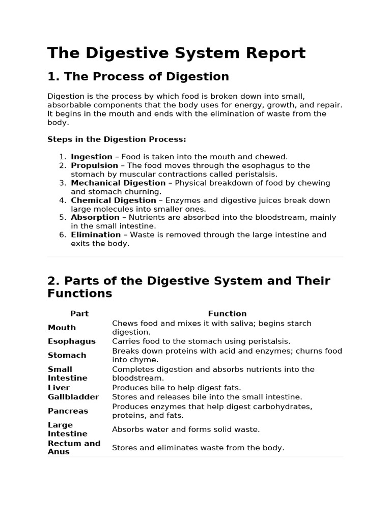 Digestive System Overview and Health Tips | PDF | Digestion | Human ...