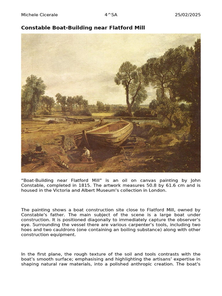 Boat-Building Near Flatford Mill | PDF | Composition (Visual Arts ...