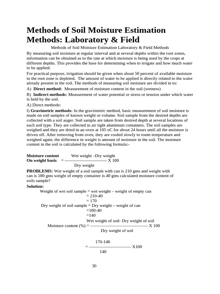 Soil Moisture Estimation Methods | PDF | Soil | Neutron