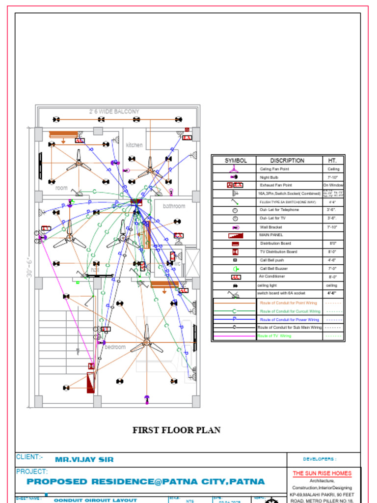 1ST Floor Slab Conduit Layout | PDF | Electrical Wiring | Electrical ...