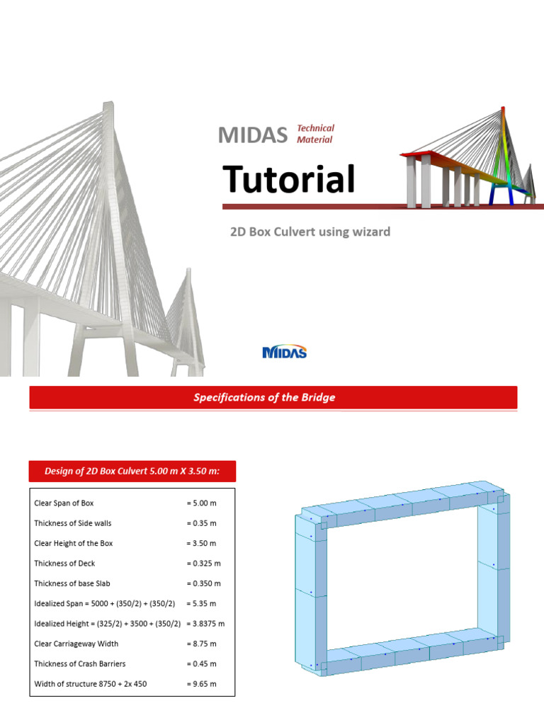 2D Box Culvert Design Tutorial | PDF | Elasticity (Physics) | Beam ...