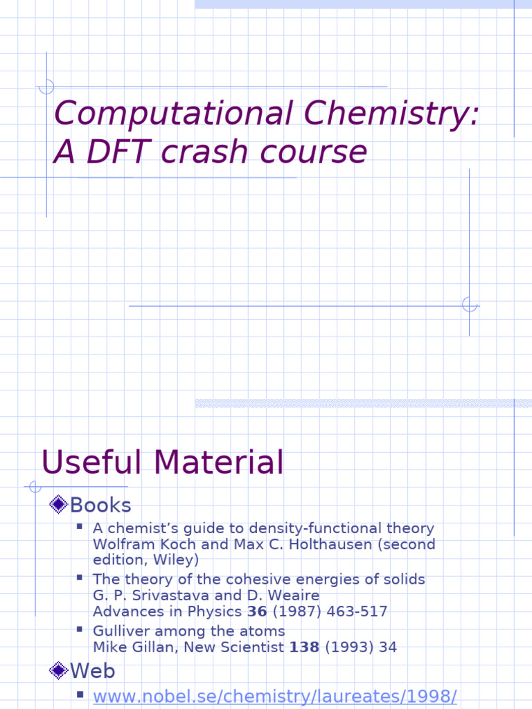 DFT Basics for Chemists | PDF | Density Functional Theory | Electronic ...