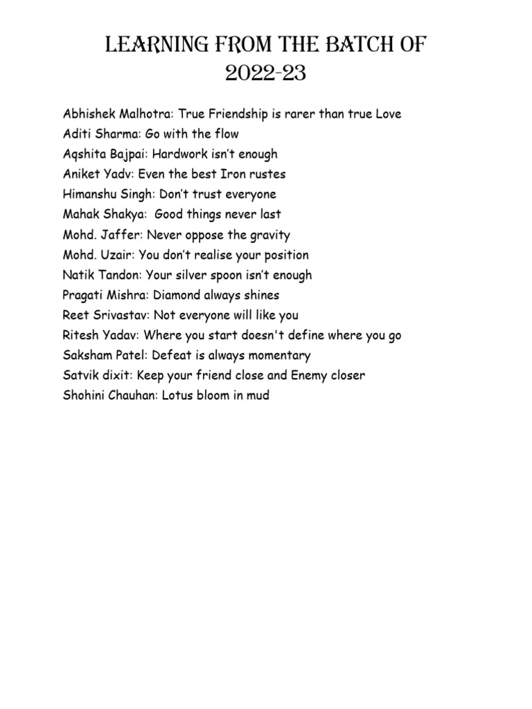 Batch 2022-23 | PDF