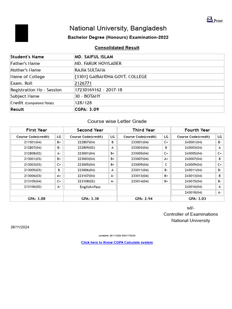 NU Hon's Consolidated Result | PDF | Evaluation | Evaluation Methods