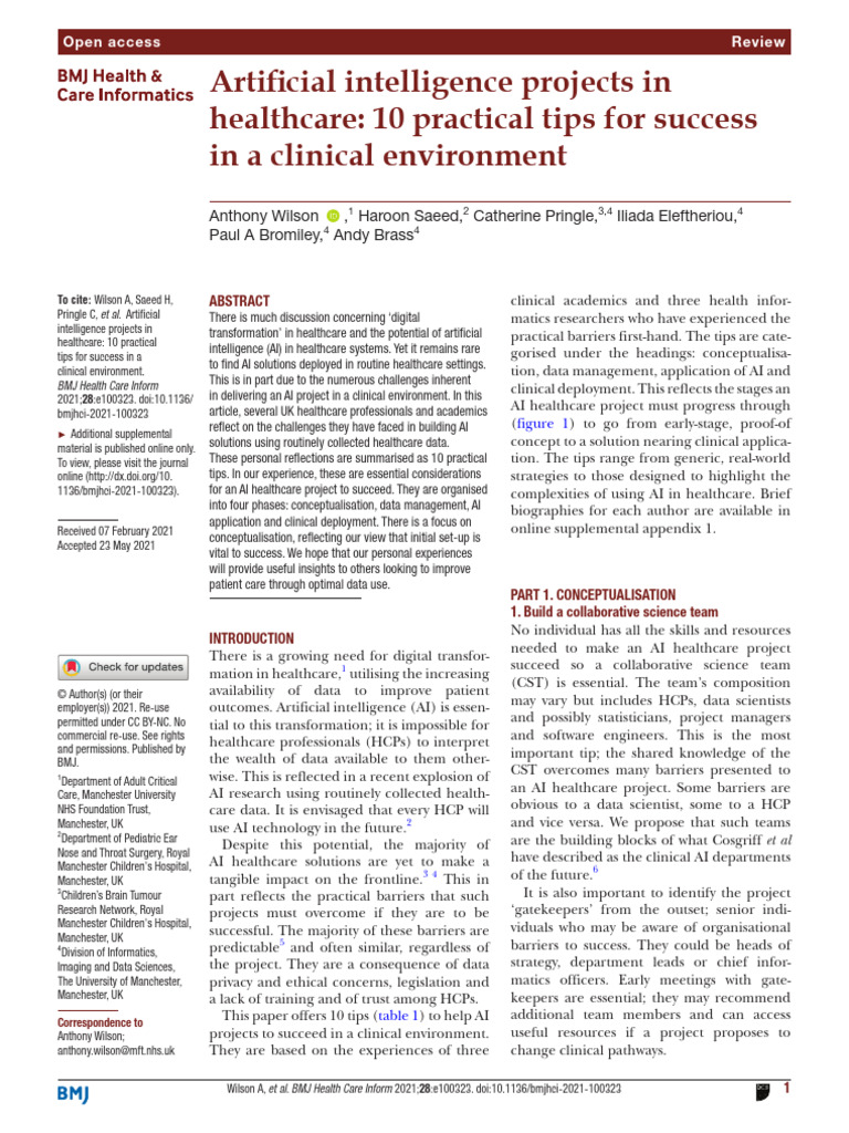 Artificial Intelligence Projects In Pdf Artificial Intelligence