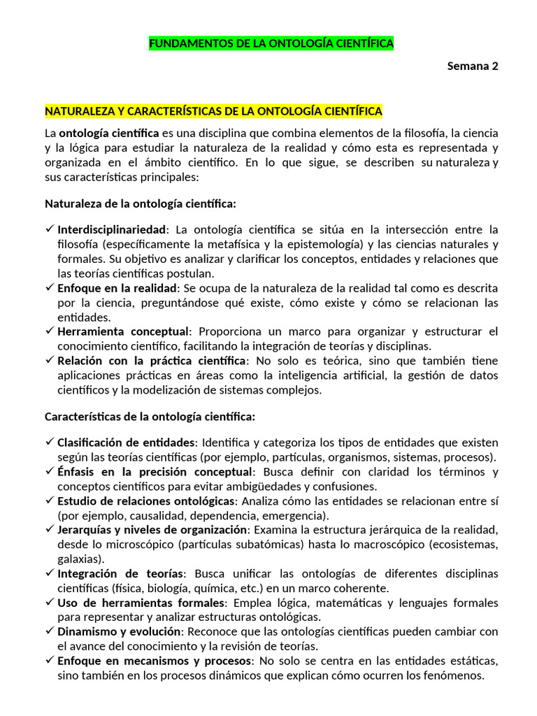 2fundamentos de La Ontología Científica | PDF | Realidad | Realismo ...