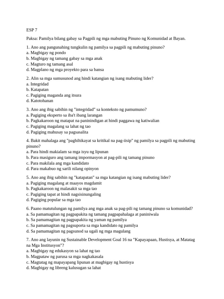 Summative-In-ESP | PDF