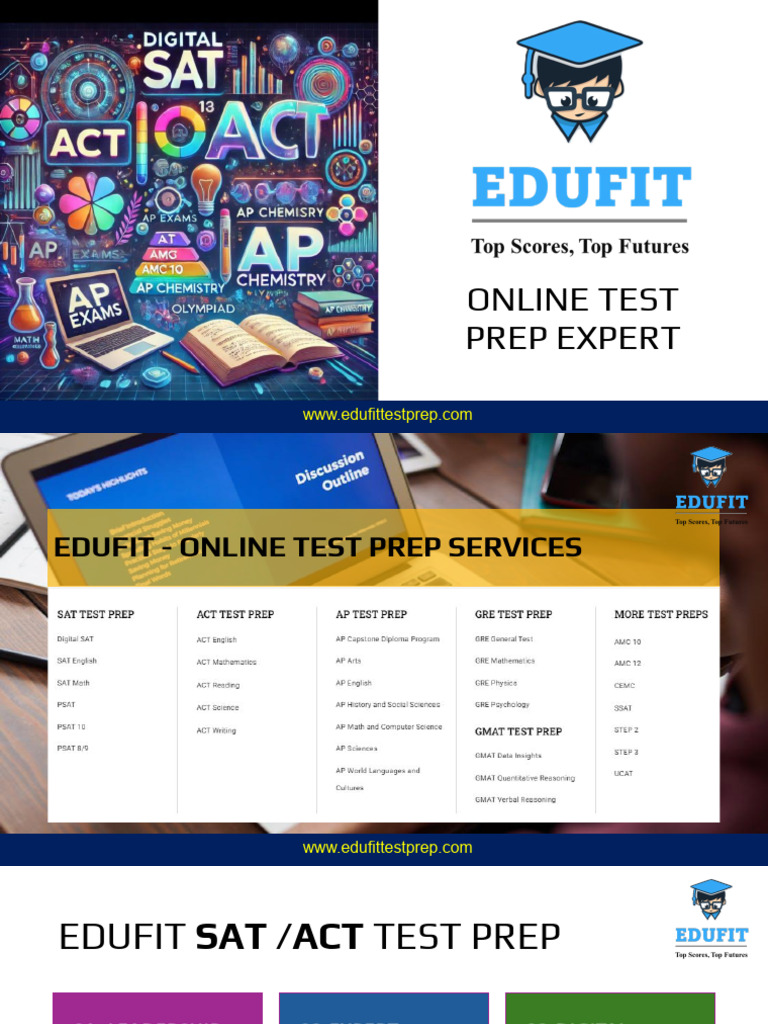 EDUFIT Online Test Prep Expert - SAT ACT APs AMCs IBDP | PDF | Sat ...
