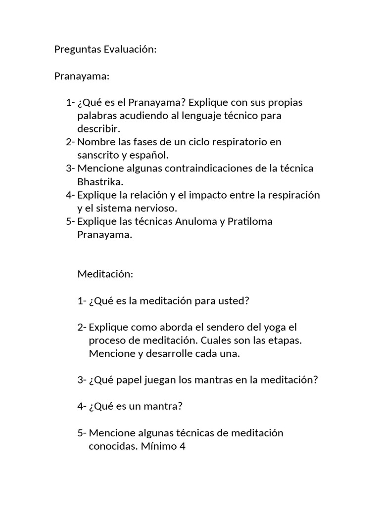 Preguntas Evaluacion Soham | PDF