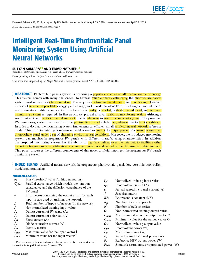 Intelligent_Real-Time_Photovoltaic_Panel_Monitoring_System_Using_Artificial_Neural_Networks 1 ...
