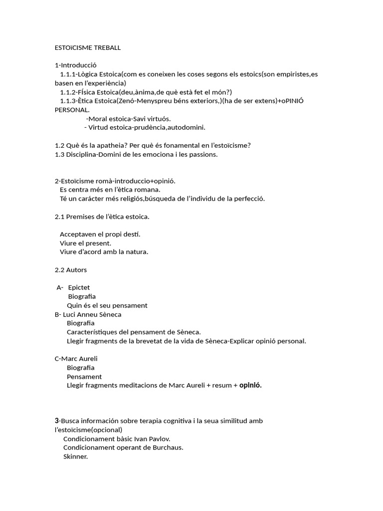 ESTOïCISME TREBALL | PDF
