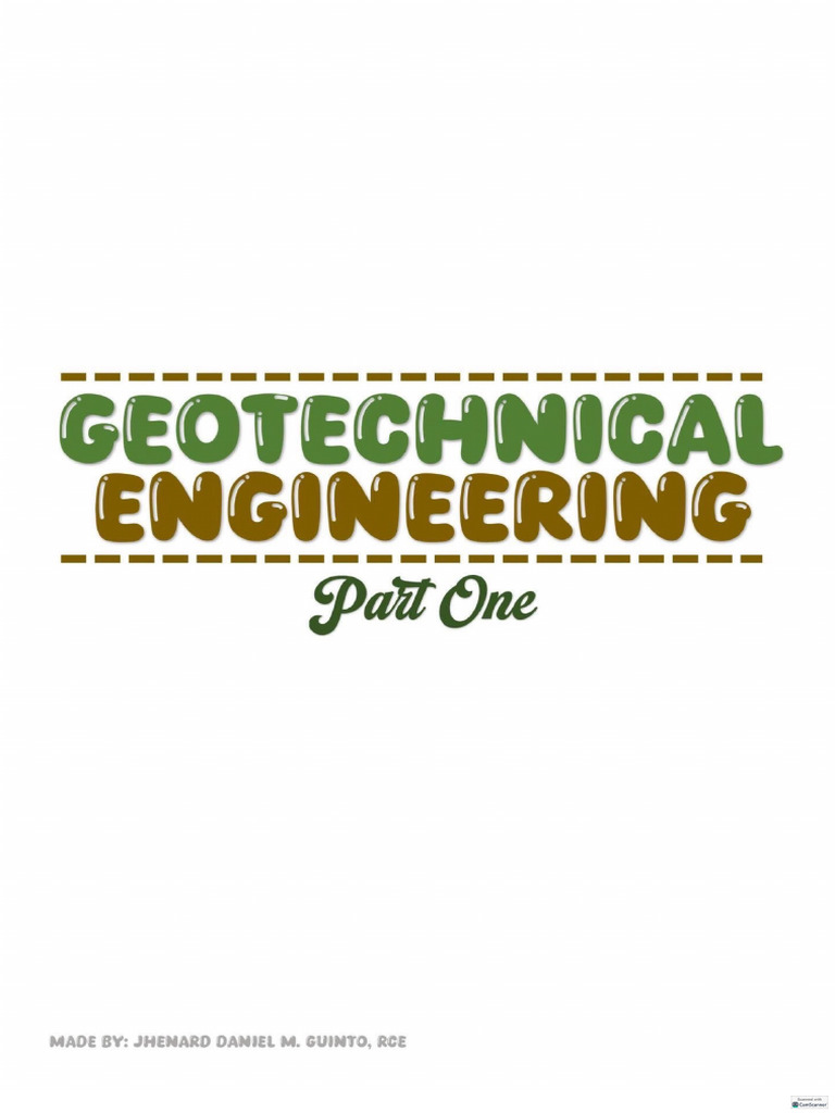 Geotechnical Engineering Formulas | PDF