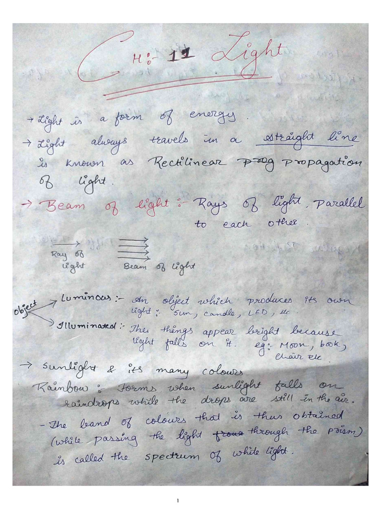 SCI CH 11 NOTES | PDF
