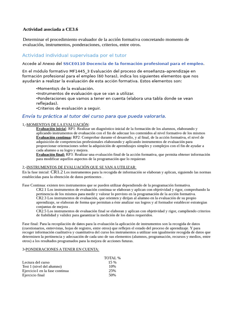Actividad Asociada A CE3. 6 | PDF | Evaluación | Datos