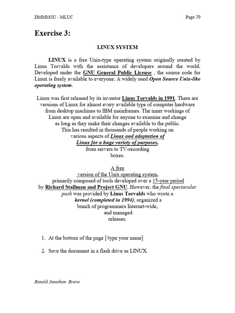 Overview of Linux Operating System | PDF