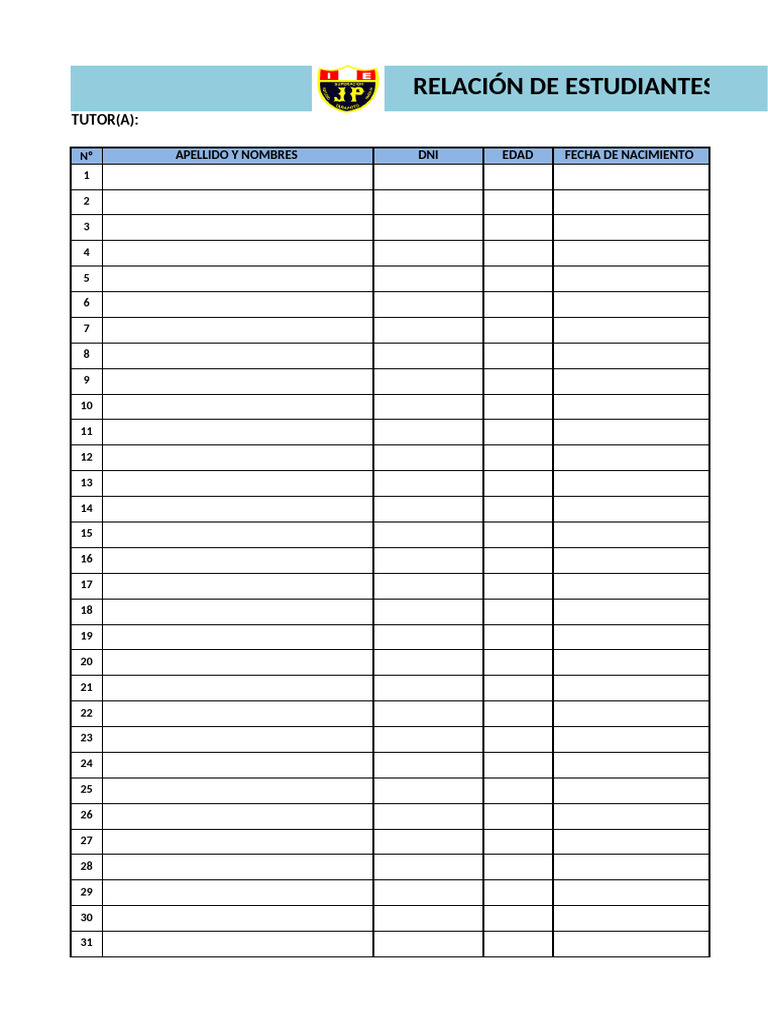 Modelo de Directorio de Estudiantes | PDF