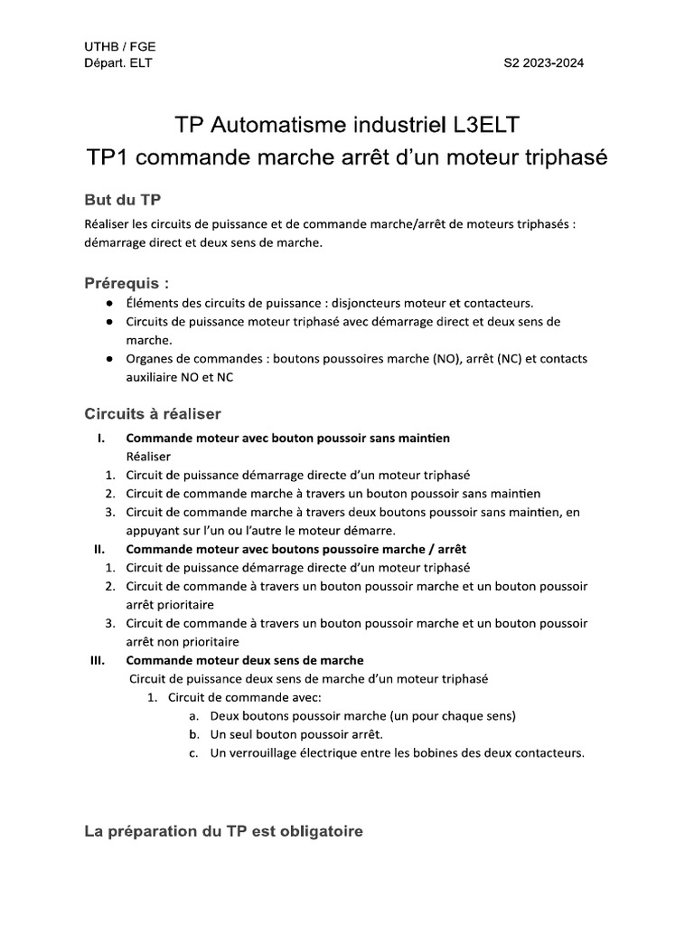 TP1 Auto Indus L3ELT | PDF