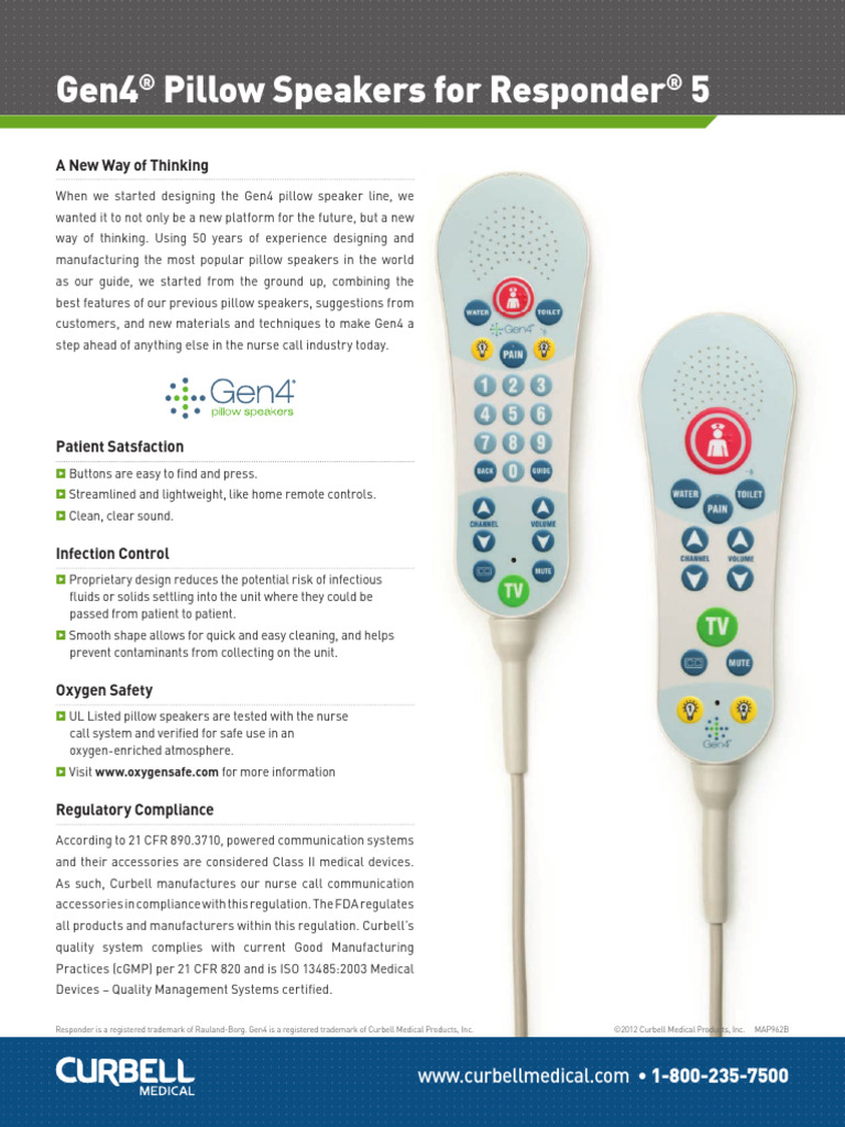 Rauland Pillow Speaker Model 350200 | PDF | Quality Management System