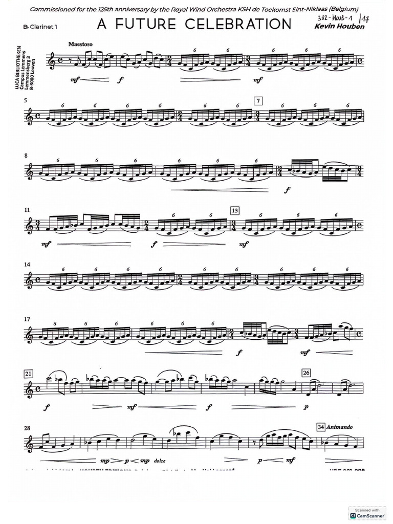 Future Celebration 1st Clarinet | PDF