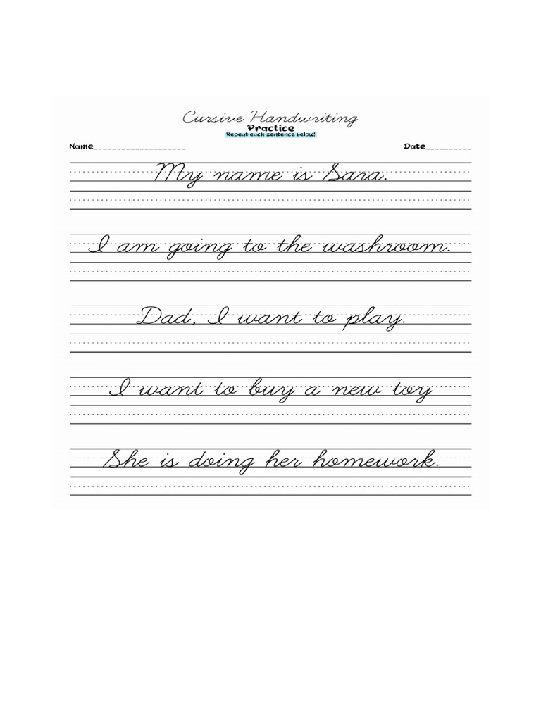 Printable Cursive Handwriting Practice Worksheets - 28963.png | PDF