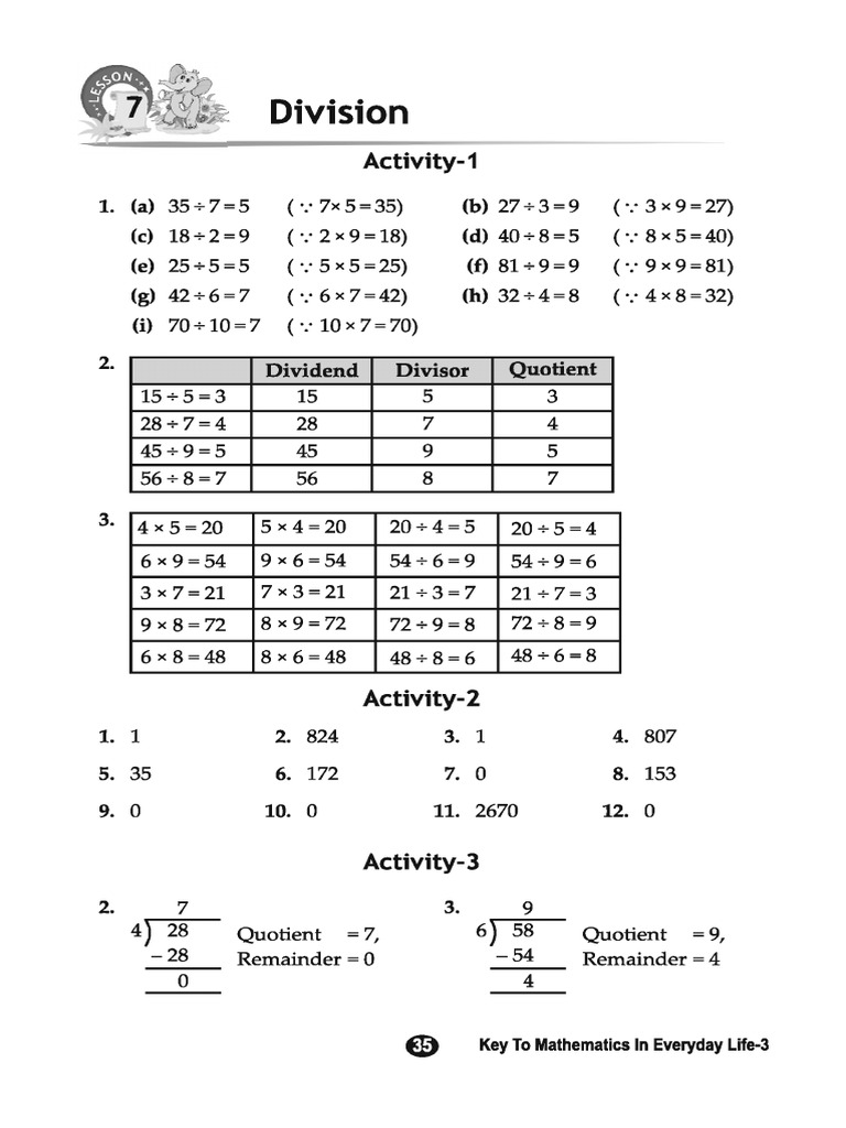 STD 3 Maths Anskey7 | PDF