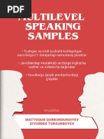 Multilevel Speaking Mock Test Guide | PDF