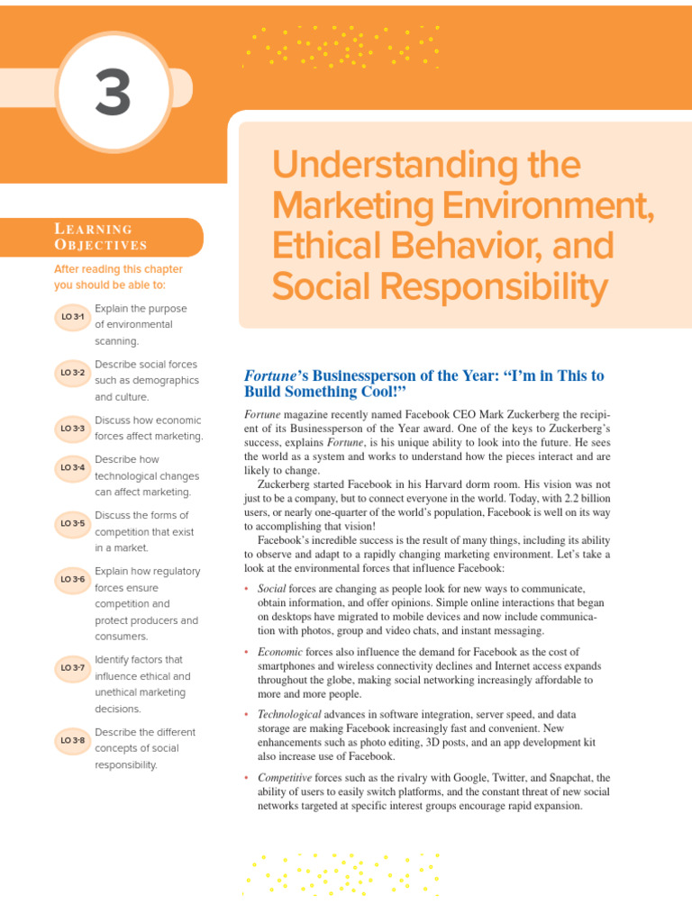 Module 2 - Understanding The Marketing Environment, Ethical Behavior ...